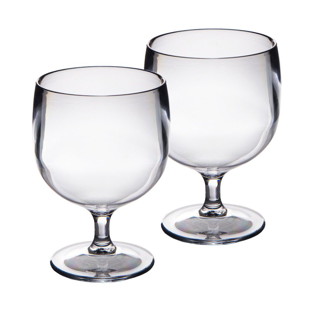 Short Stem Wine Glasses | Plastic | Pack of 2 - summerblue.co.uk